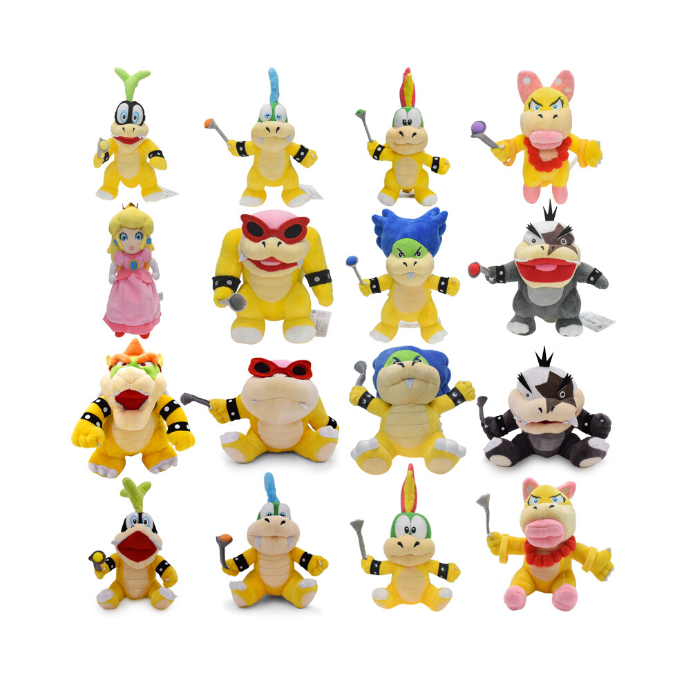(Shine Sprite)Plush Toys Princess Peach Bowser Koopa JR Ludwig Roy ...