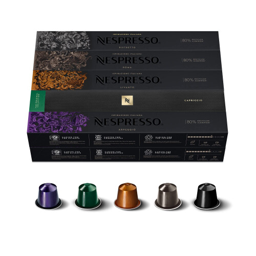 Nespresso Original C?psulas de Caf?, 100 C?psulas de Caf?,(20 Arpeggio, 20 Capriccio, 20 Livanto ...