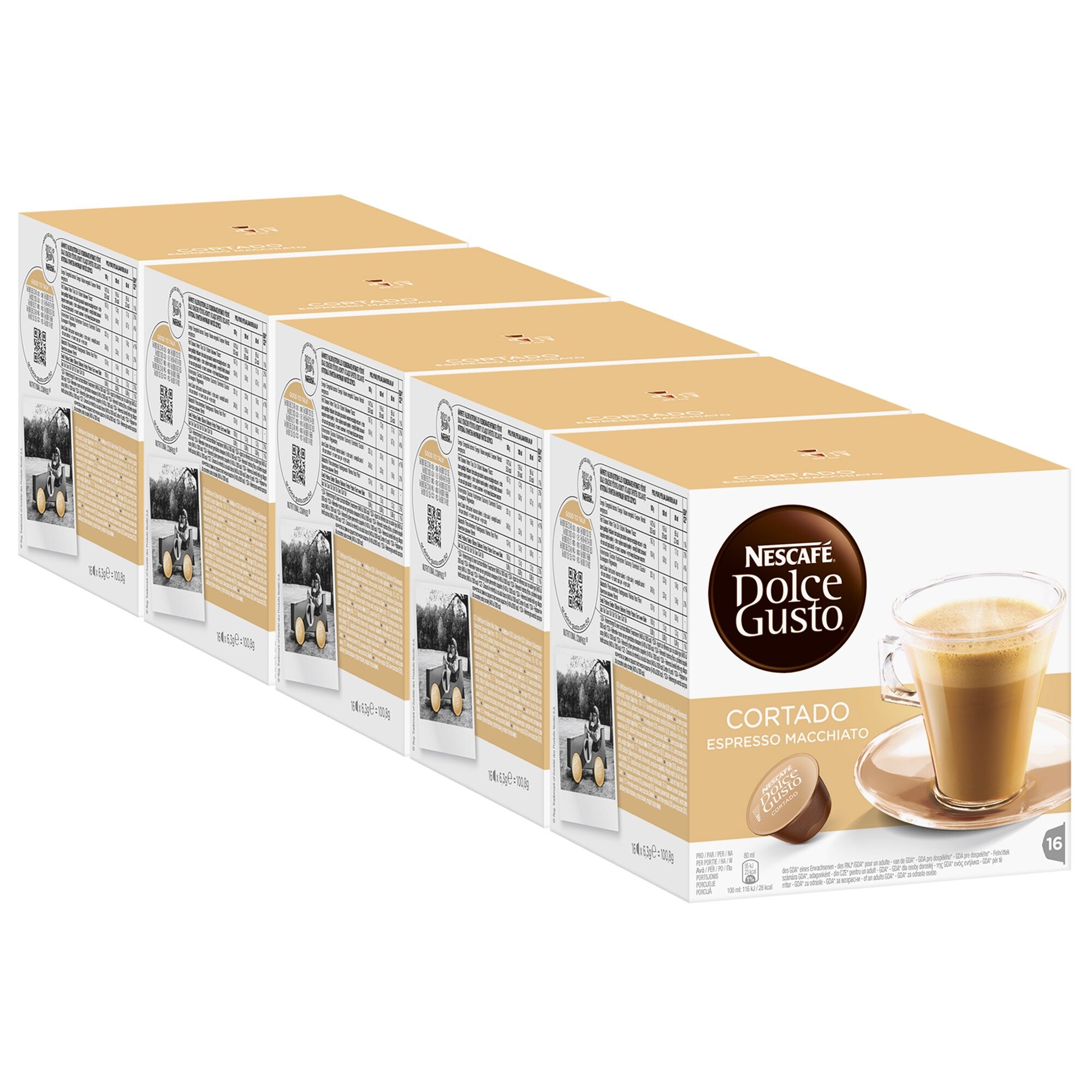 Nescaf? Dolce Gusto Cortado Espresso Macchiato, Lot de 5, 5 x 16 Capsules on OnBuy