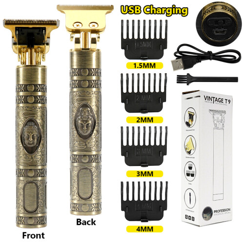 (Buddha USB Box)LCD Hair Clippers Professional Hair Clipper Beard ...