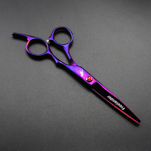 (purple cut)6.0 inch black New Professional Hairdressers Hair Scissors ...