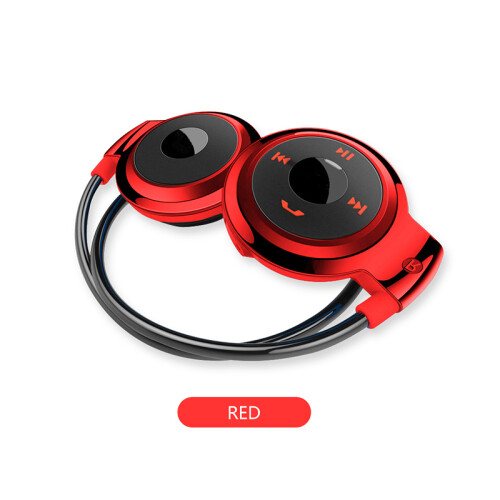 (Red) Mini 503 Sport Foldable Wireless Bluetooth Headphones Hifi Stereo ...