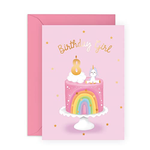 Central 23 Eighth Birthday Card for Girls - Happy 8th Birthday Card ...