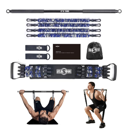 INNSTAR Portable Home Gym Set with Workout Bar, Bench Press Set, Squat ...