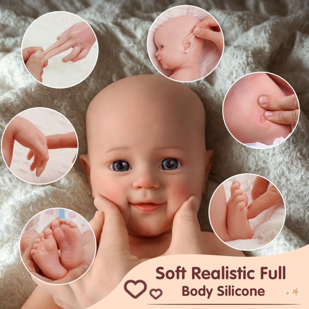 BABESIDE Full Silicone Baby - 16-inch Reborn Dolls Silicone Full Body ...