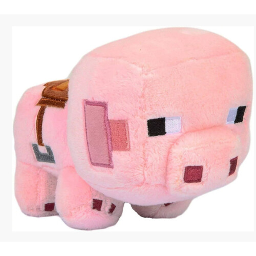 Minecraft Plush Toy Pixel Doll Children Doll Kids gift-Pink Pig 16m on ...