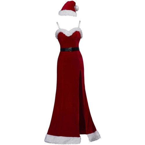 Women's Jessica Rabbit Christmas Cosplay Costume Red Sexy Dress with ...