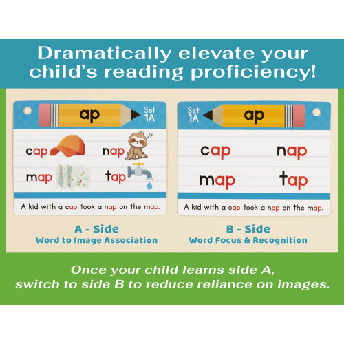 Phonics Flash Cards - Learn to Read in 20 Phonic Stages - Digraphs CVC ...