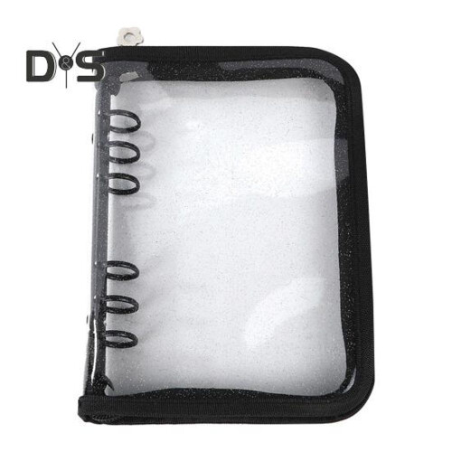 (black, A6) Sticker Organizer Binder Clear Zippered A5/A6 Sticker ...