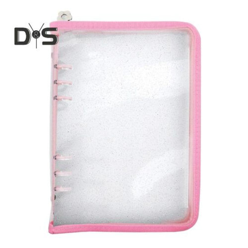 (pink, A5) Sticker Organizer Binder Clear Zippered A5/A6 Sticker ...