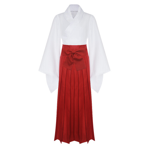 Anime Shrine Maiden Costume Set Traditional Japanese Cosplay Outfit for ...