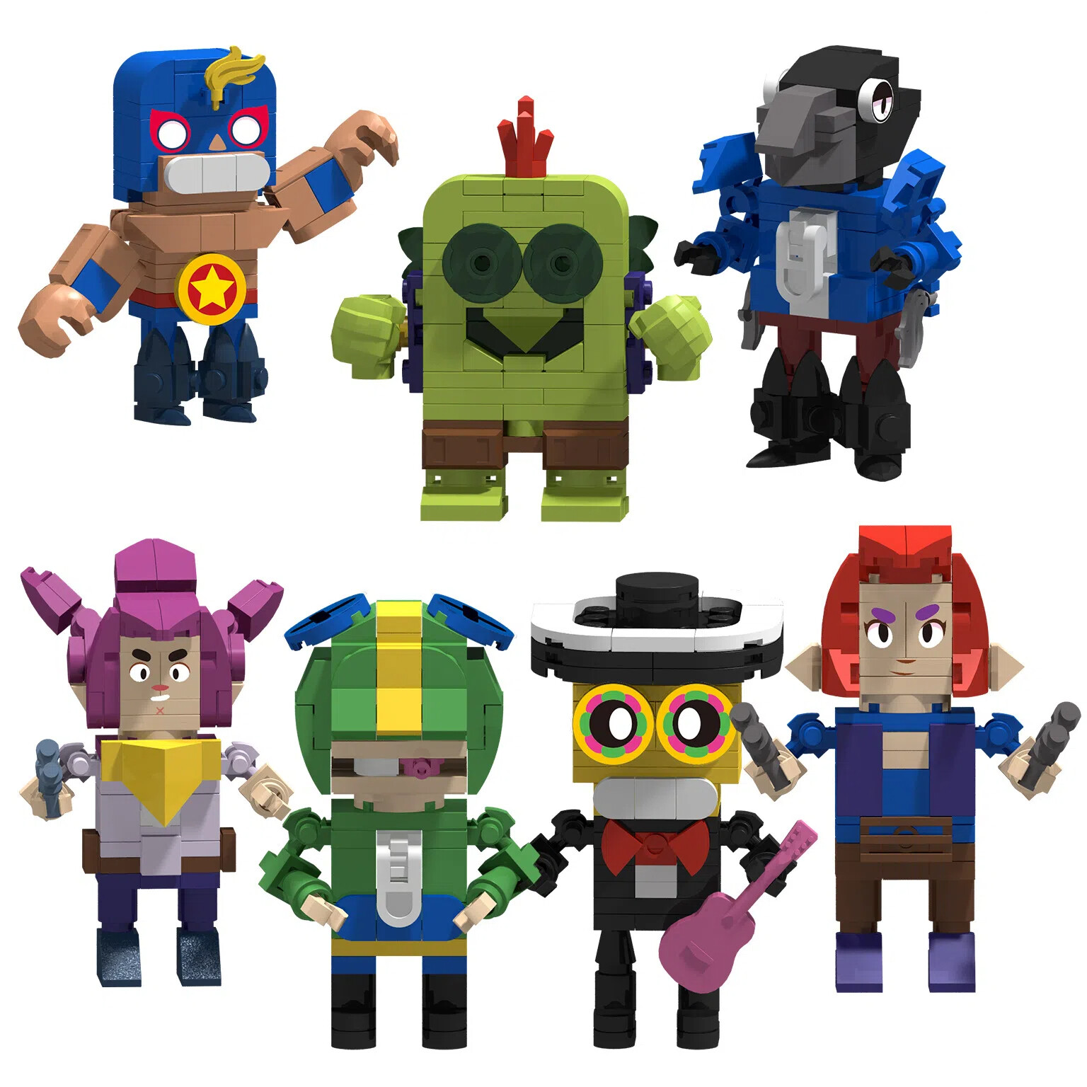 Brawl Stars Action Figures Building Blocks Toys 7Pcs _a on OnBuy