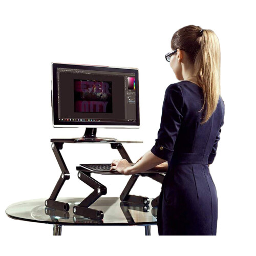 WorkEZ Adjustable Standing Desk Converter for Laptops stand up desk ...