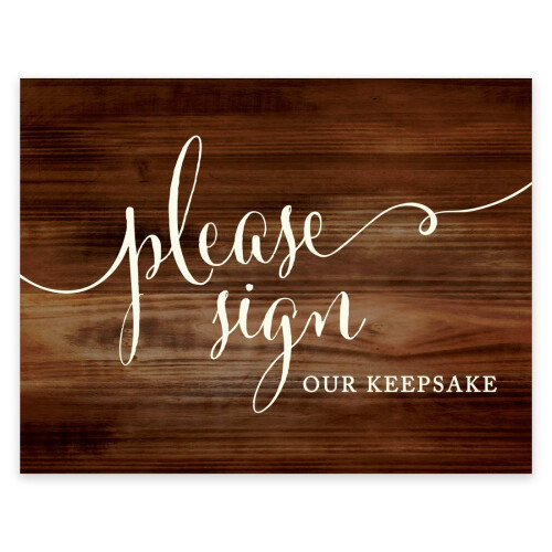 Andaz Press Wedding Party Signs, Rustic Wood Print, 8.5x11 inch, Please ...