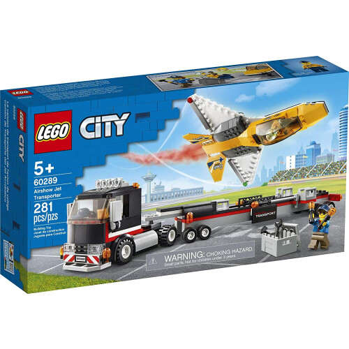 LEGO City Airshow Jet Transporter 60289 Building Kit; Fun Toy Playset ...