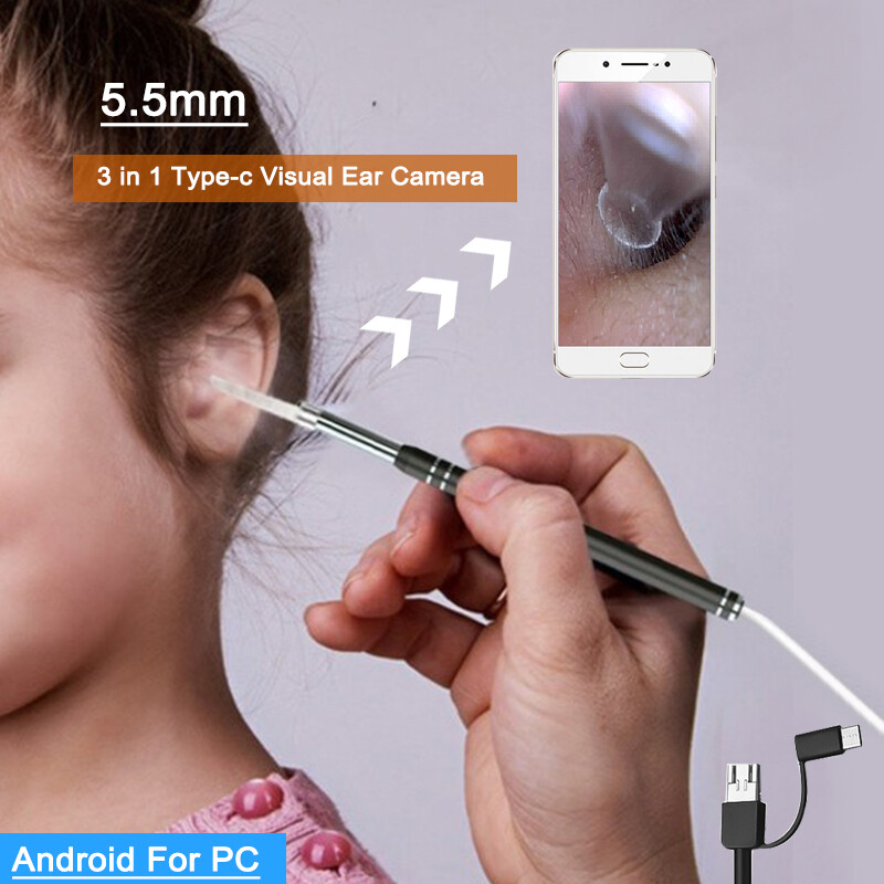 (1 m) Mini caméra endoscope USB C de type C Full HD 6 LED, étanche ...