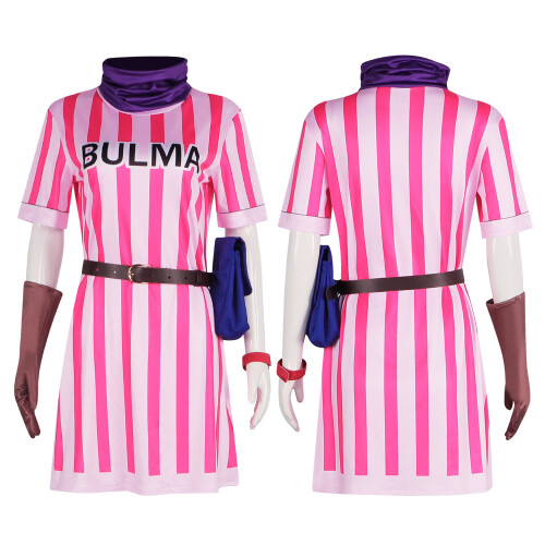 (Section B, XL) Dragon Ball Bulma Cosplay Costume Anime Role Play ...