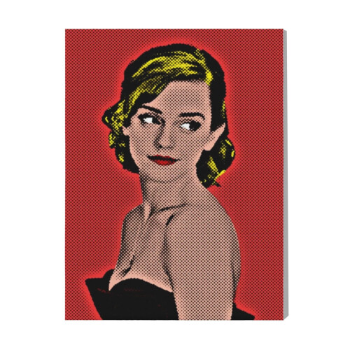 (Emma Watson Pop Art=8465) Canvas Print Pop Art Framed DIY Install Kit ...