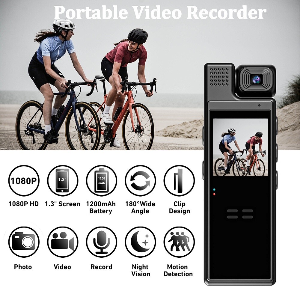 Mini câmera com ponto de acesso Wi-Fi 1080P, gravador de vídeo portátil ...