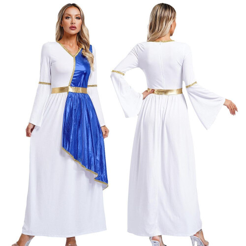 (royal blue, XXL) Woman's Greek Aphrodite Nymph Halloween Cosplay ...