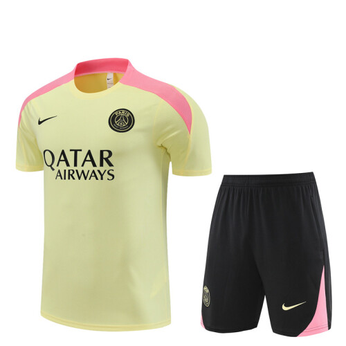 (Light yellow) 2025-26 PSG Short Sleeve Training Set Soccer Jersey on OnBuy