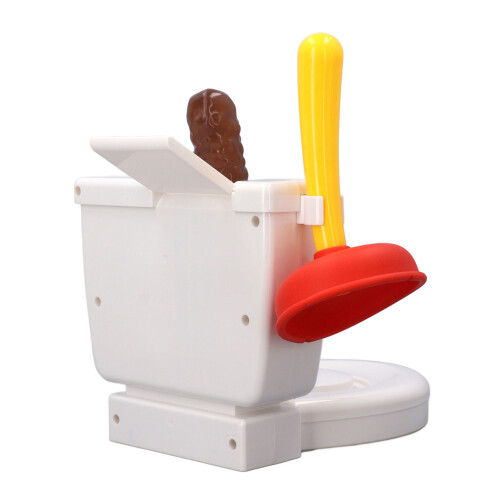 Family Poop Toilet Game with Plunger Dice Tokens Grab Flying Poop ...