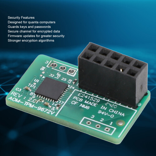 TPM 2.0 Module 10 Pin SPI Parallel AOM TPM 9672V Trusted Platform for ...