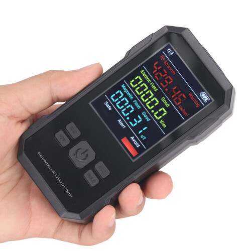 Radiation Detector Black Digital EMF Meter LED Display Handheld RF ...