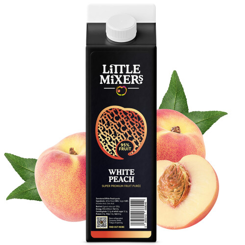 Little Mixers Super Premium White Peach Puree for Cocktails, Desserts ...