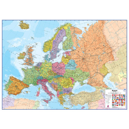 Maps International Large Europe Wall Map (political) - Front Sheet ...