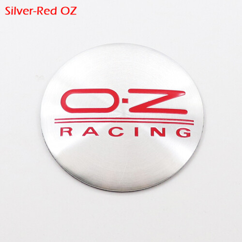 (60mm silver cap silver-red OZ) 4 pcsO.z Oz Racing car logo Wheel ...