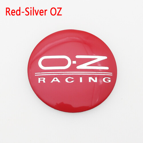(65mm black cap Red-Silver OZ) 4 pcsO.z Oz Racing car logo Wheel center ...