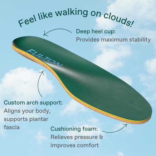 Fulton Custom Molding Cork Shoe Inserts for Women -Overpronation & Pain ...