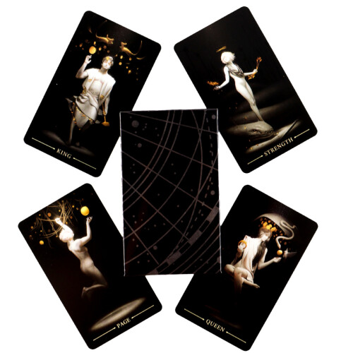 Cartas del Tarot Cabalístico Negro Verdadero 5781 para Adivinación ...