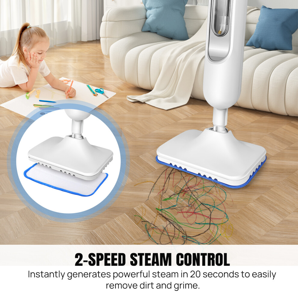 Steam Mop Carpet Cleaner Kills up to 99% of Bacteria 1500W Powerful ...
