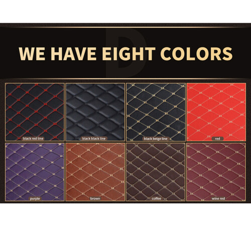 (2 pièces vin rouge)Tapis de sol de voiture en cuir Flash mat Citroën ...