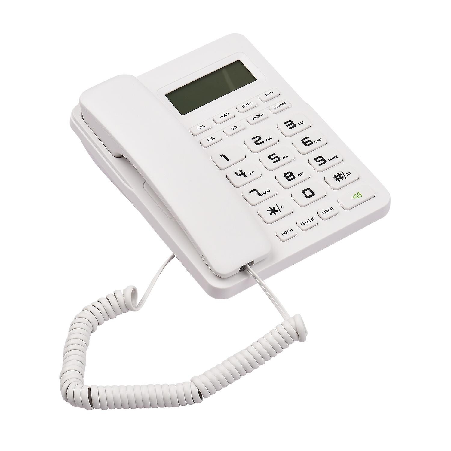 Desktop Corded Landline Phone Fixed Telephone Big Button for Elderly Seniors Phone with LCD ...