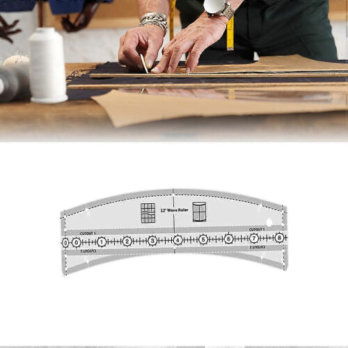 (As show, One size) Wave Quilt Ruler Acrylic Waves Edge Ruler DIY Hand ...
