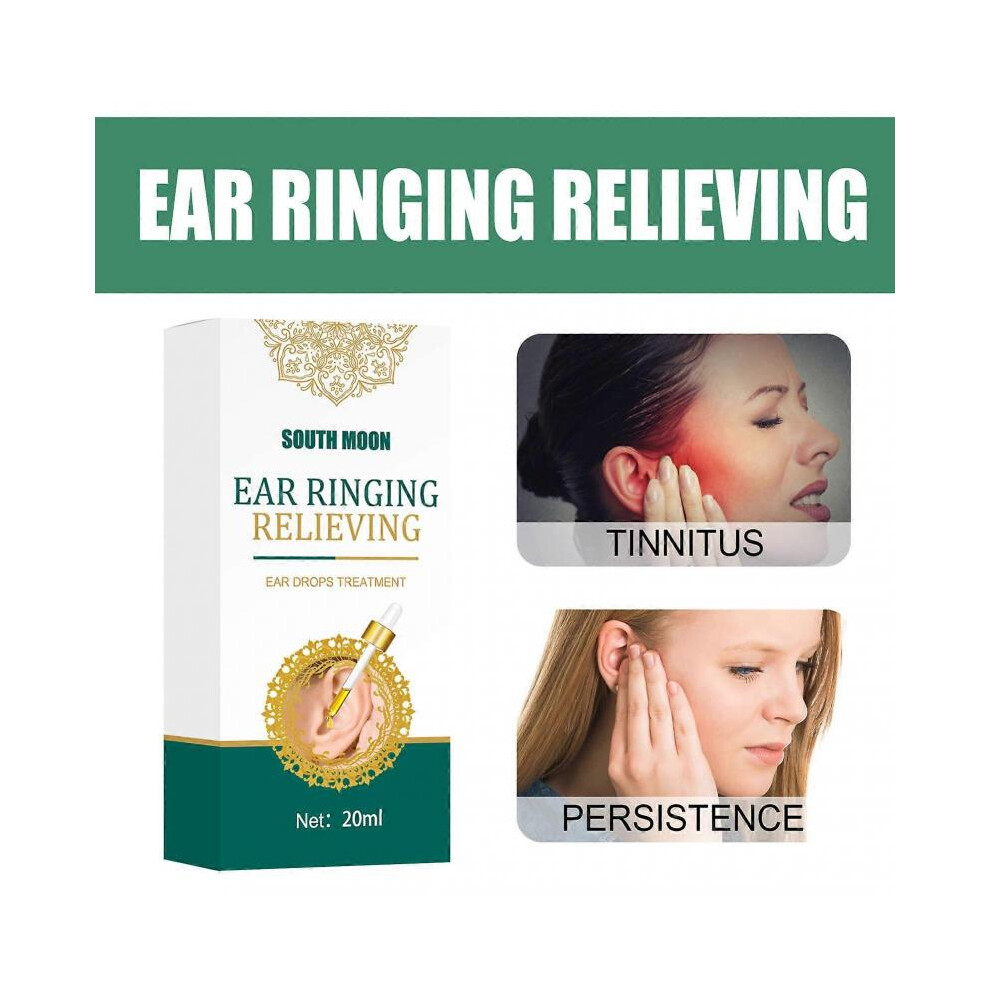 SOUTH MOON 20ml Ear Ringing Relieving Ear Drops Tinnitus Deafness Ear Swelling Ear Discharge ...