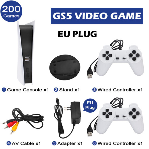 (ENCHUFE UE) NUEVA consola de videojuegos GS5 Game Station 5 con 200 ...