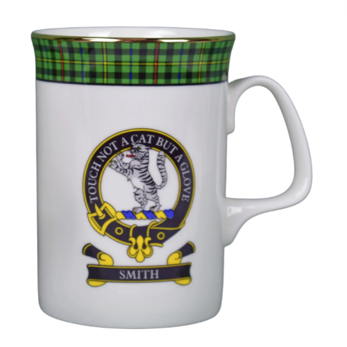 (Smith) White Scottish Clan Crest Tartan Bone China Mug on OnBuy