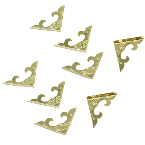 Geel boek plakboekalbum hoekstandaard antiek messing decoratieve ...