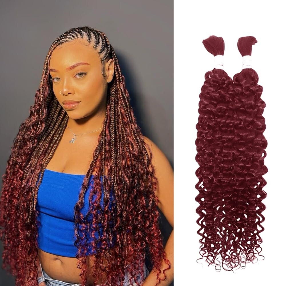 Tresses naturelles ondul es 99J, 45 cm, lot de 2 m ches de 100 g ...
