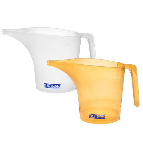 Terbold Funnel Pitcher with Spout 2pc Set | 1 Liter Plastic Measuring ...
