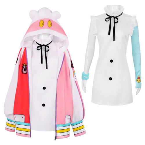 (Large) Anime Singer UTA Cosplay Jacket - RED Concert Cape Outfit for ...