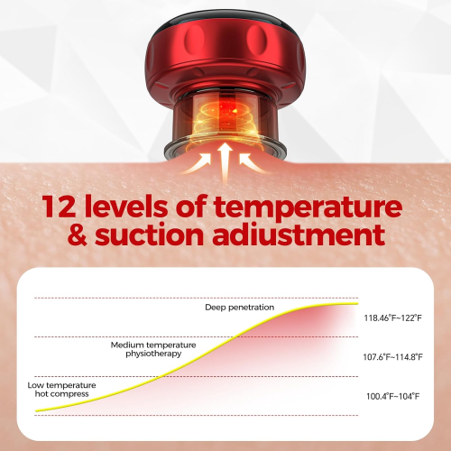 12 levels of negative pressure electric Massager Cupping Therapy Body ...