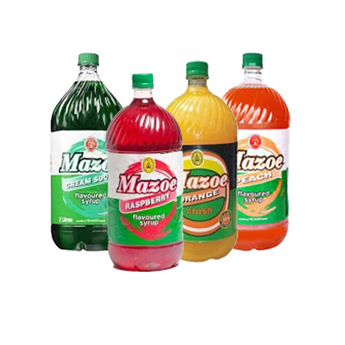 Schweppes Mazoe Flavoured Cordials 2Ltr Bundle (Cream Soda, Peach ...