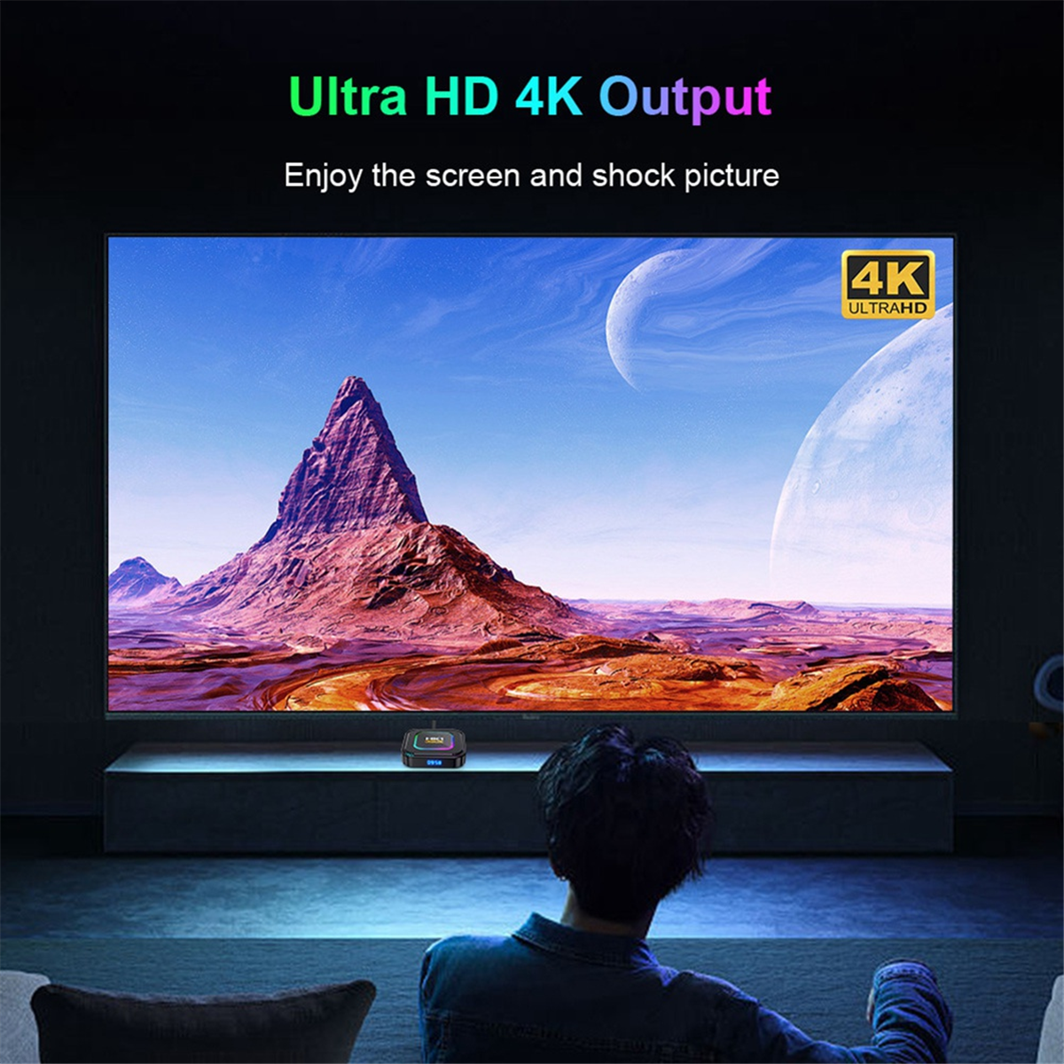 Smart TV Box Android 13 RK3528 HDR10 8K RGB Light BT Prise UK on OnBuy