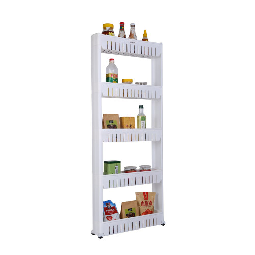 Home-Man Laundry Room Organizer, Mobile Shelving Unit Organizer with 5 ...