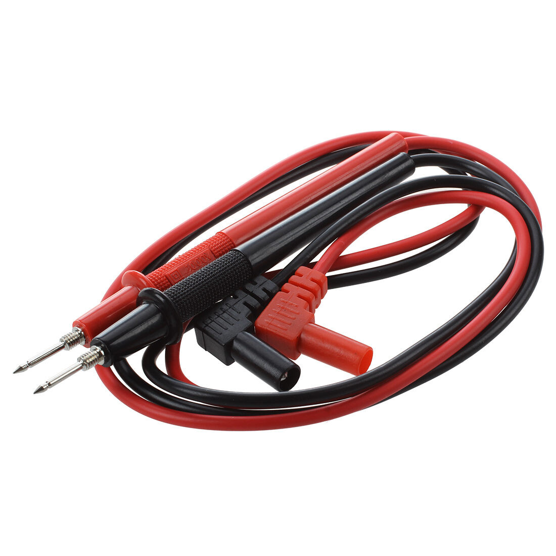1000V Banana Plugs Detachable Tip Multimeter Probe Test Lead Black Red ...